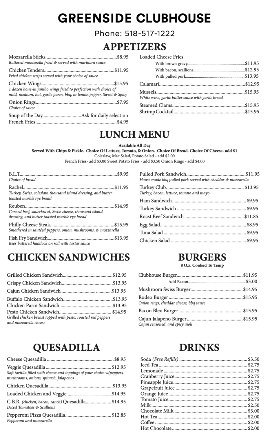 Greenside Clubhouse – Cobleskill Golf & Country Club